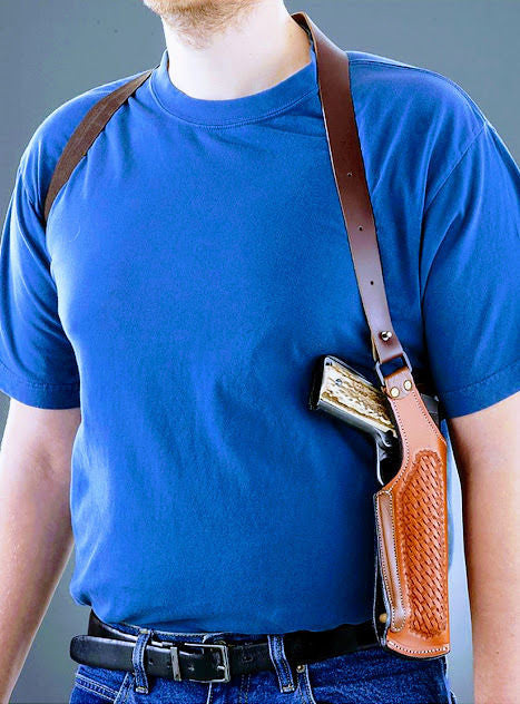 Vertical Shoulder Holster for various semi-autos and double action rev ...
